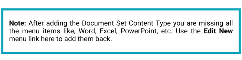 SharePoint: Modern Document Sets